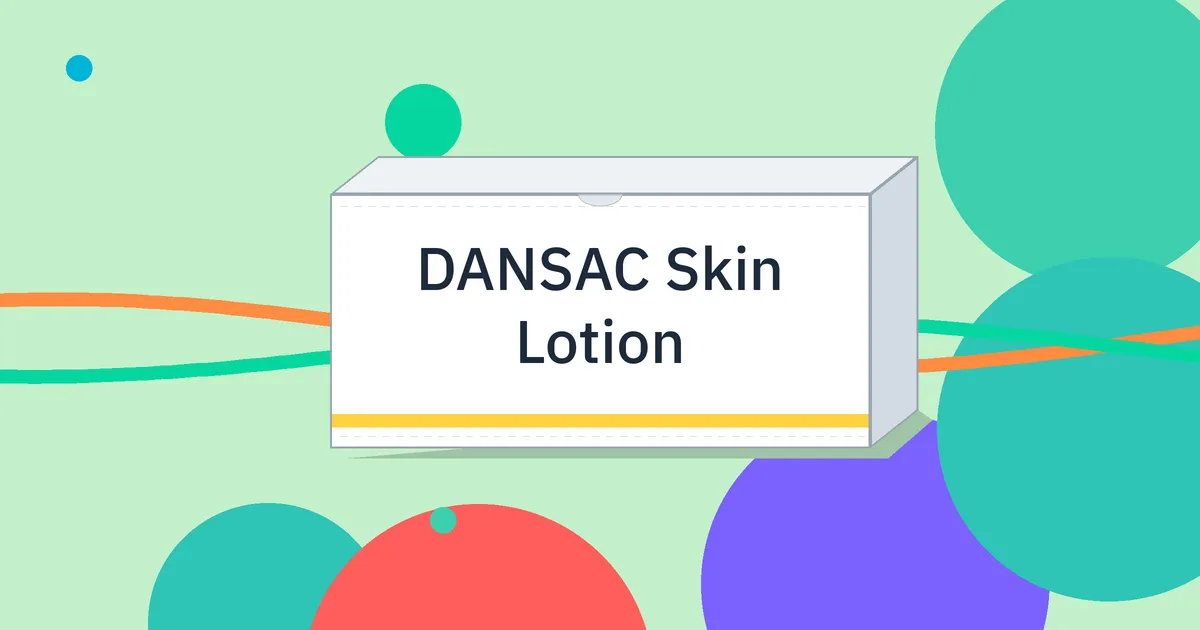 Symbolbild: Packung mit der Aufschrift DANSAC Skin Lotion (PZN 03430221) – Verfügbarkeit und Bezug in Apotheken in Frankfurt am Main