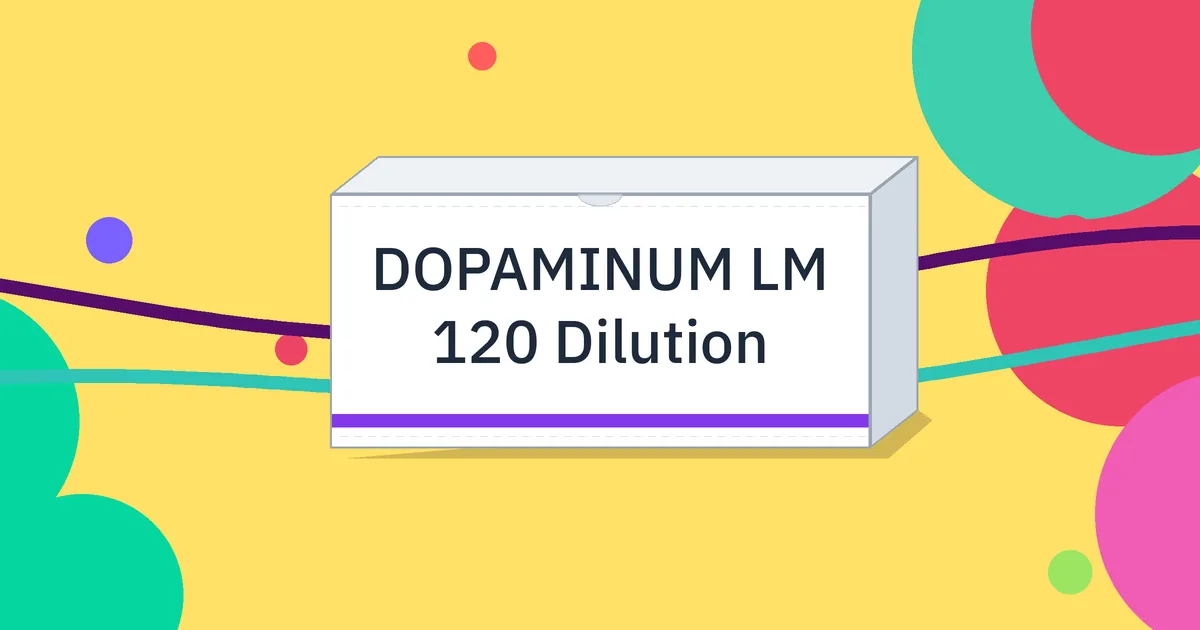 Symbolbild: Packung mit der Aufschrift DOPAMINUM LM 120 Dilution (PZN 12842980) – Verfügbarkeit und Bezug in Apotheken in Frankfurt am Main