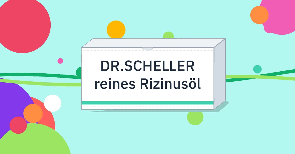 Symbolbild: Packung mit der Aufschrift DR.SCHELLER reines Rizinusöl (PZN 18870983) – Verfügbarkeit und Bezug in Apotheken in Frankfurt am Main