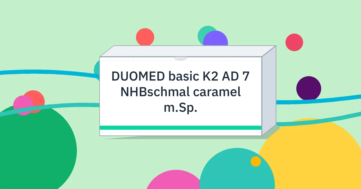 Symbolbild: Packung mit der Aufschrift DUOMED basic K2 AD 7 NHBschmal caramel m.Sp. (PZN 20907096) – Verfügbarkeit und Bezug in Apotheken in Frankfurt am Main