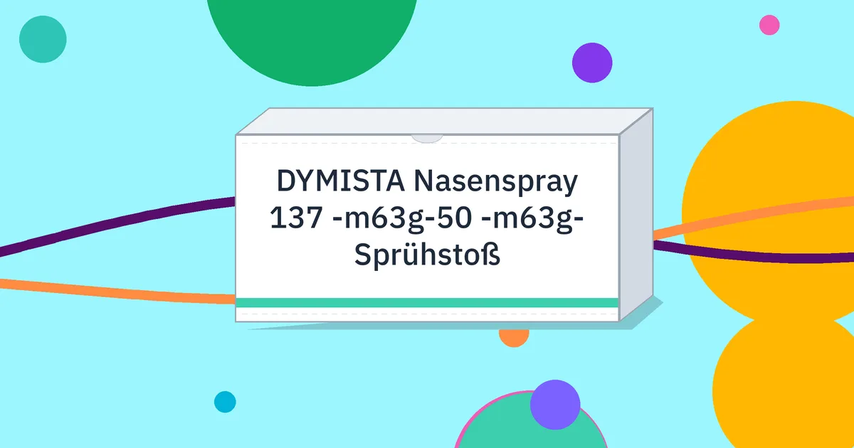 Symbolbild: Packung mit der Aufschrift DYMISTA Nasenspray 137 -m63g-50 -m63g-Sprühstoß (PZN 18762845) – Verfügbarkeit und Bezug in Apotheken in Frankfurt am Main