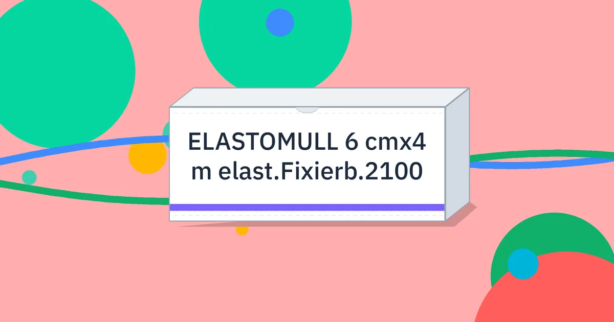 Symbolbild: Packung mit der Aufschrift ELASTOMULL 6 cmx4 m elast.Fixierb.2100 (PZN 18170240) – Verfügbarkeit und Bezug in Apotheken in Frankfurt am Main