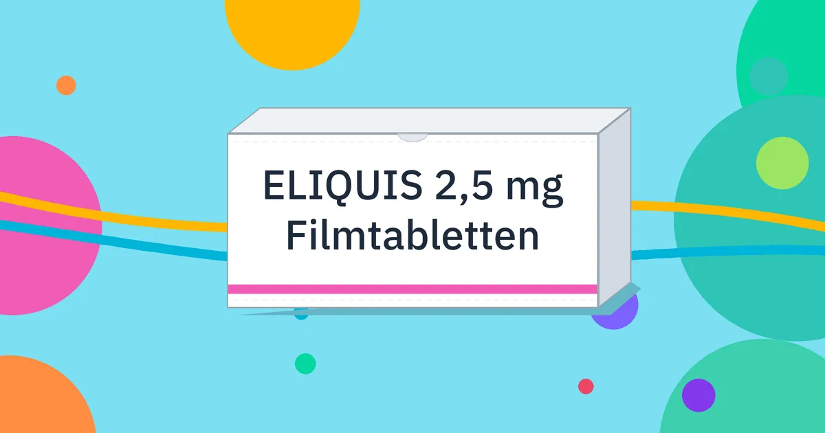 Symbolbild: Packung mit der Aufschrift ELIQUIS 2,5 mg Filmtabletten (PZN 17669428) – Verfügbarkeit und Bezug in Apotheken in Frankfurt am Main