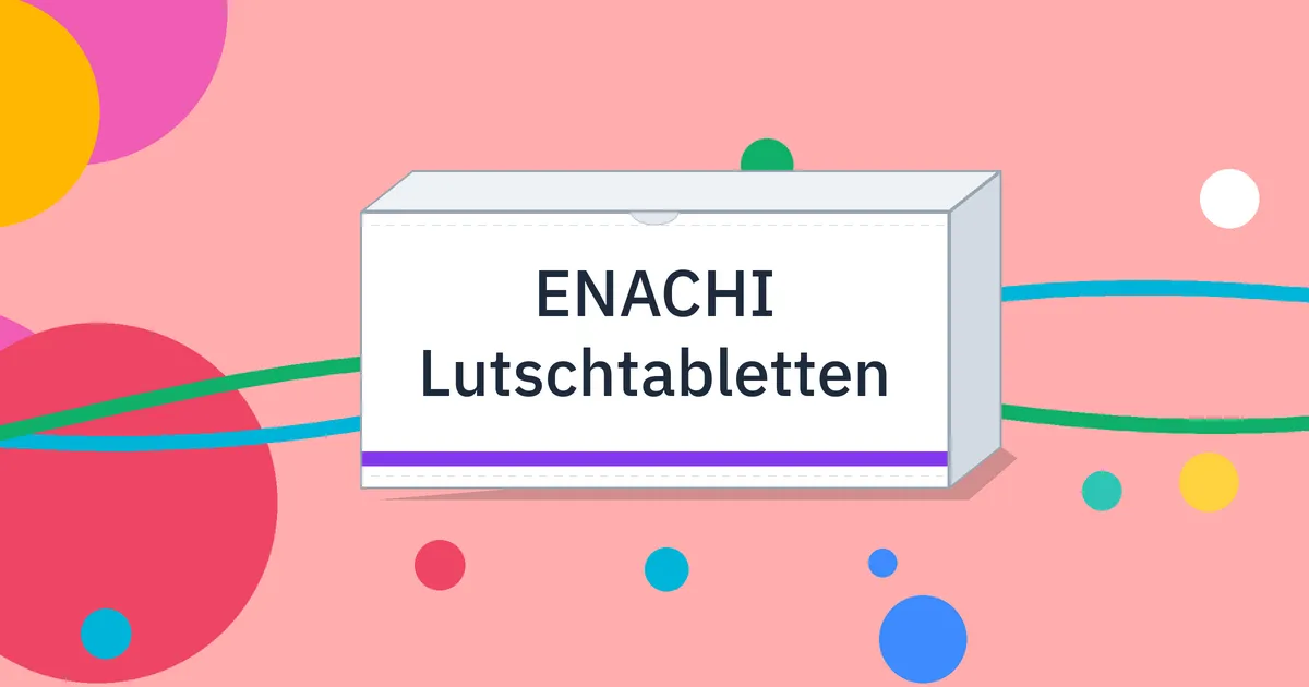 Symbolbild: Packung mit der Aufschrift ENACHI Lutschtabletten (PZN 18055591) – Verfügbarkeit und Bezug in Apotheken in Frankfurt am Main