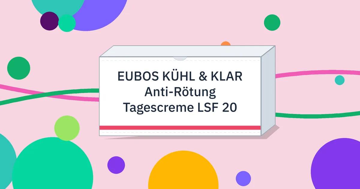 Symbolbild: Packung mit der Aufschrift EUBOS KÜHL & KLAR Anti-Rötung Tagescreme LSF 20 (PZN 16917717) – Verfügbarkeit und Bezug in Apotheken in Frankfurt am Main