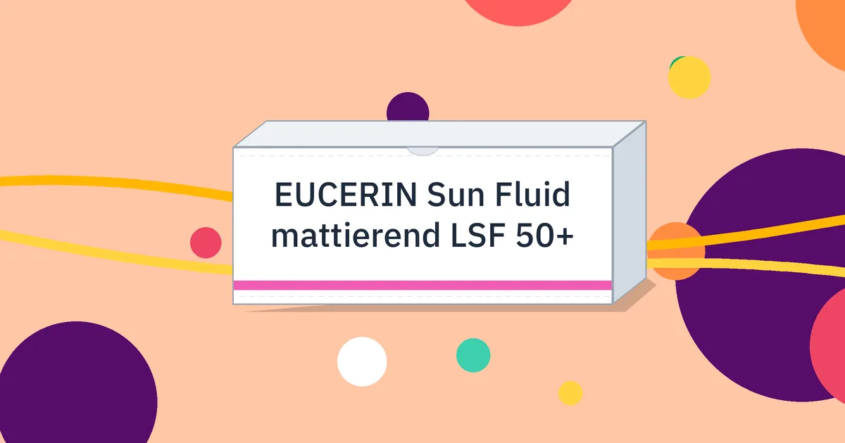 Symbolbild: Packung mit der Aufschrift EUCERIN Sun Fluid mattierend LSF 50+ (PZN 11370102) – Verfügbarkeit und Bezug in Apotheken in Frankfurt am Main