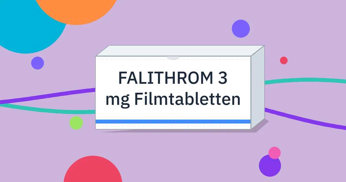Symbolbild: Packung mit der Aufschrift FALITHROM 3 mg Filmtabletten (PZN 04421721) – Verfügbarkeit und Bezug in Apotheken in Frankfurt am Main