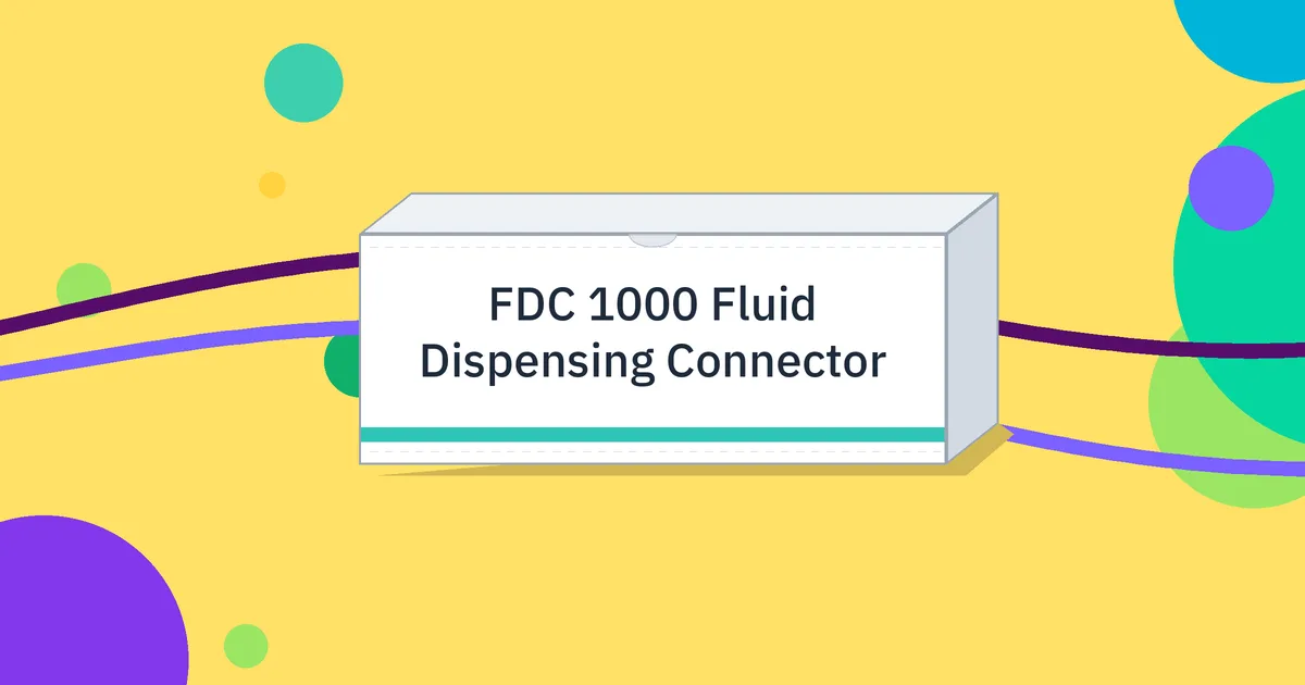 Symbolbild: Packung mit der Aufschrift FDC 1000 Fluid Dispensing Connector (PZN 05450245) – Verfügbarkeit und Bezug in Apotheken in Frankfurt am Main