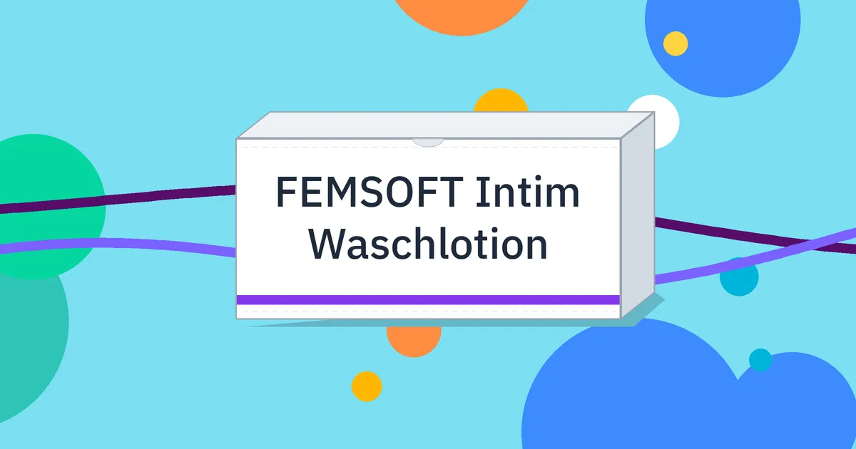 Symbolbild: Packung mit der Aufschrift FEMSOFT Intim Waschlotion (PZN 16010791) – Verfügbarkeit und Bezug in Apotheken in Frankfurt am Main