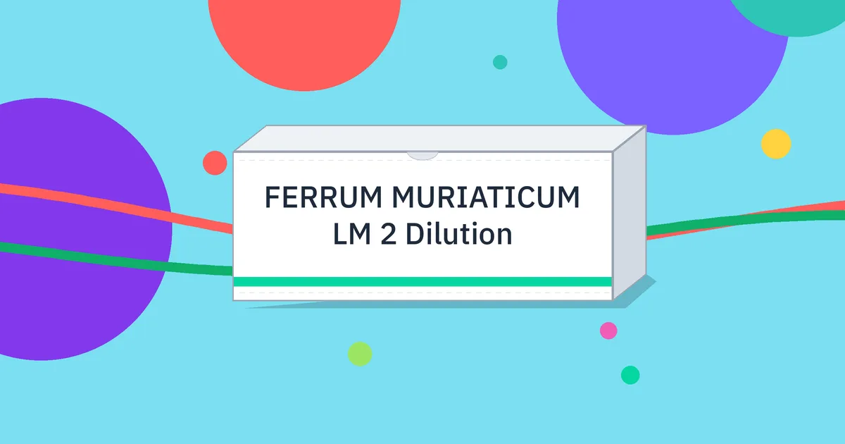 Symbolbild: Packung mit der Aufschrift FERRUM MURIATICUM LM 2 Dilution (PZN 12850614) – Verfügbarkeit und Bezug in Apotheken in Frankfurt am Main