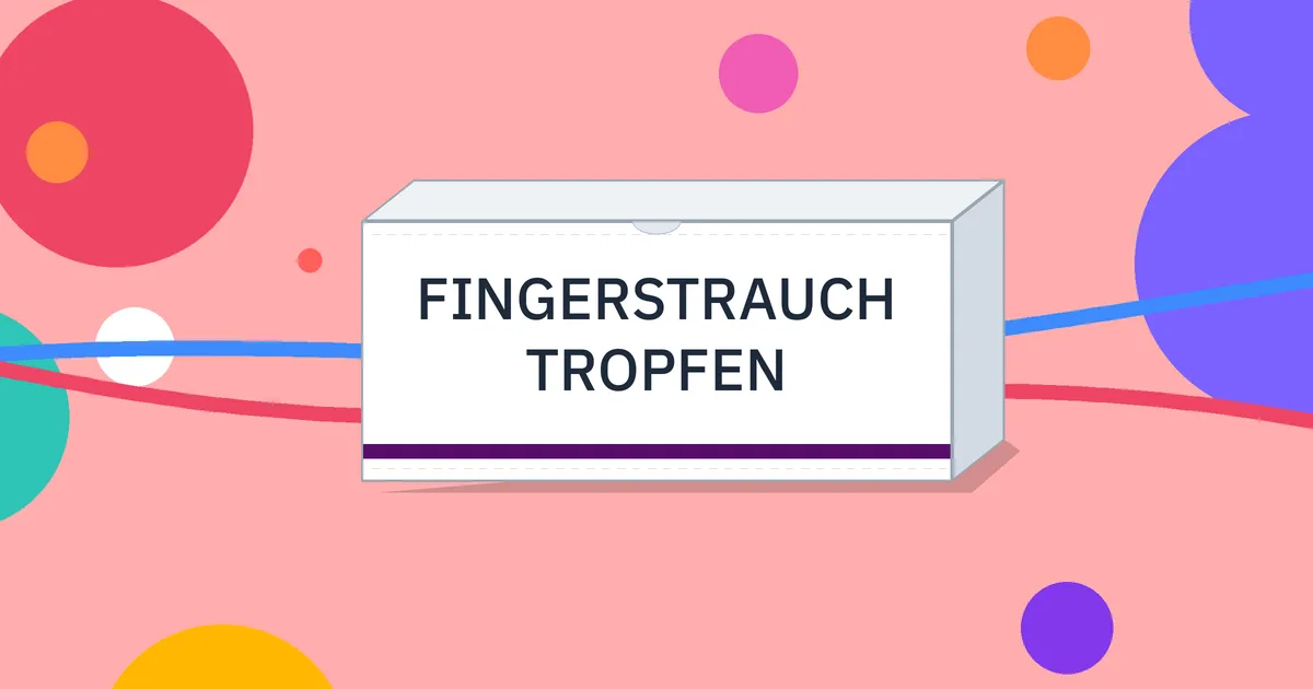 Symbolbild: Packung mit der Aufschrift FINGERSTRAUCH TROPFEN (PZN 15229010) – Verfügbarkeit und Bezug in Apotheken in Frankfurt am Main
