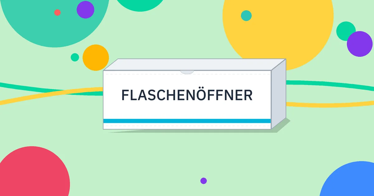 Symbolbild: Packung mit der Aufschrift FLASCHENÖFFNER (PZN 03567807) – Verfügbarkeit und Bezug in Apotheken in Frankfurt am Main