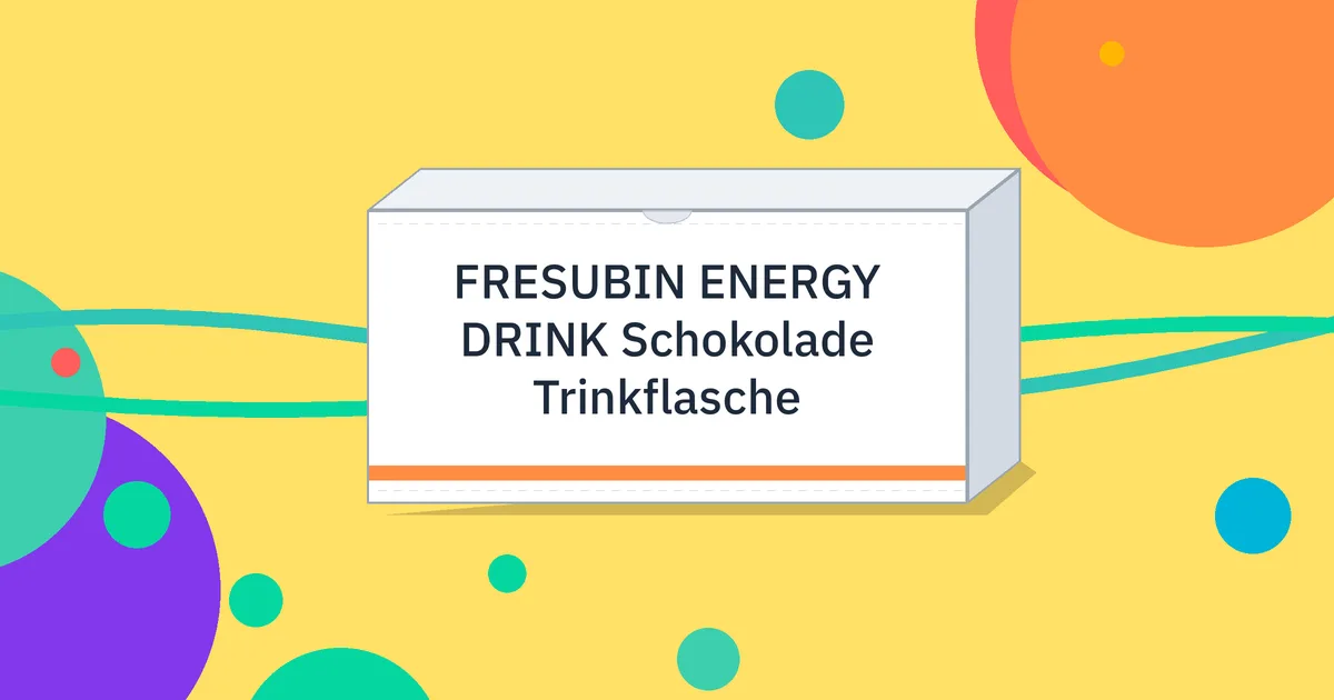 Symbolbild: Packung mit der Aufschrift FRESUBIN ENERGY DRINK Schokolade Trinkflasche (PZN 00867489) – Verfügbarkeit und Bezug in Apotheken in Frankfurt am Main
