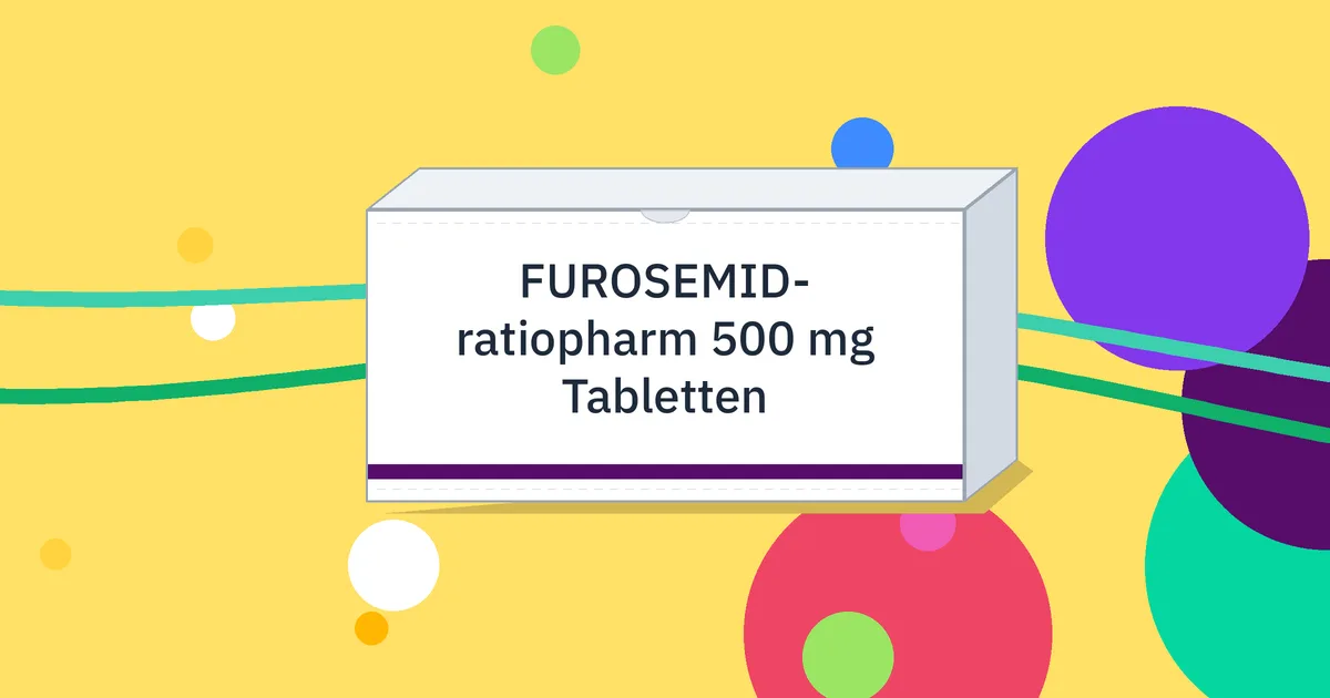 Symbolbild: Packung mit der Aufschrift FUROSEMID-ratiopharm 500 mg Tabletten (PZN 03942412) – Verfügbarkeit und Bezug in Apotheken in Frankfurt am Main