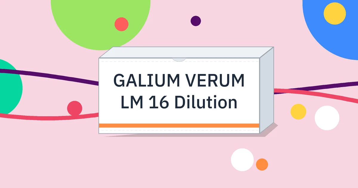 Symbolbild: Packung mit der Aufschrift GALIUM VERUM LM 16 Dilution (PZN 13497634) – Verfügbarkeit und Bezug in Apotheken in Frankfurt am Main