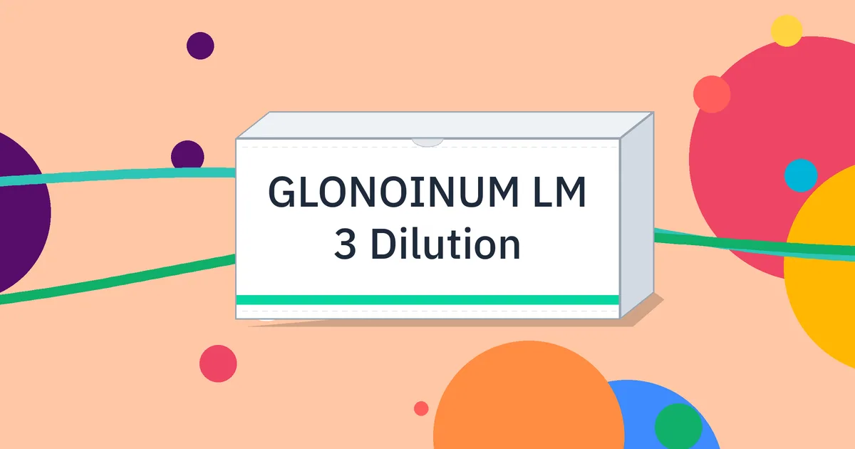 Symbolbild: Packung mit der Aufschrift GLONOINUM LM 3 Dilution (PZN 12878883) – Verfügbarkeit und Bezug in Apotheken in Frankfurt am Main