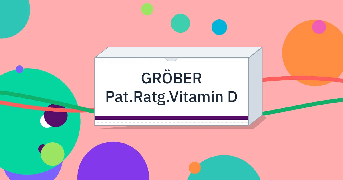 Symbolbild: Packung mit der Aufschrift GRÖBER Pat.Ratg.Vitamin D (PZN 10980554) – Verfügbarkeit und Bezug in Apotheken in Frankfurt am Main