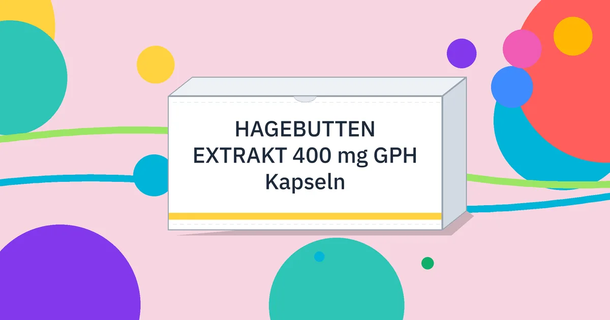 Symbolbild: Packung mit der Aufschrift HAGEBUTTEN EXTRAKT 400 mg GPH Kapseln (PZN 07603925) – Verfügbarkeit und Bezug in Apotheken in Frankfurt am Main