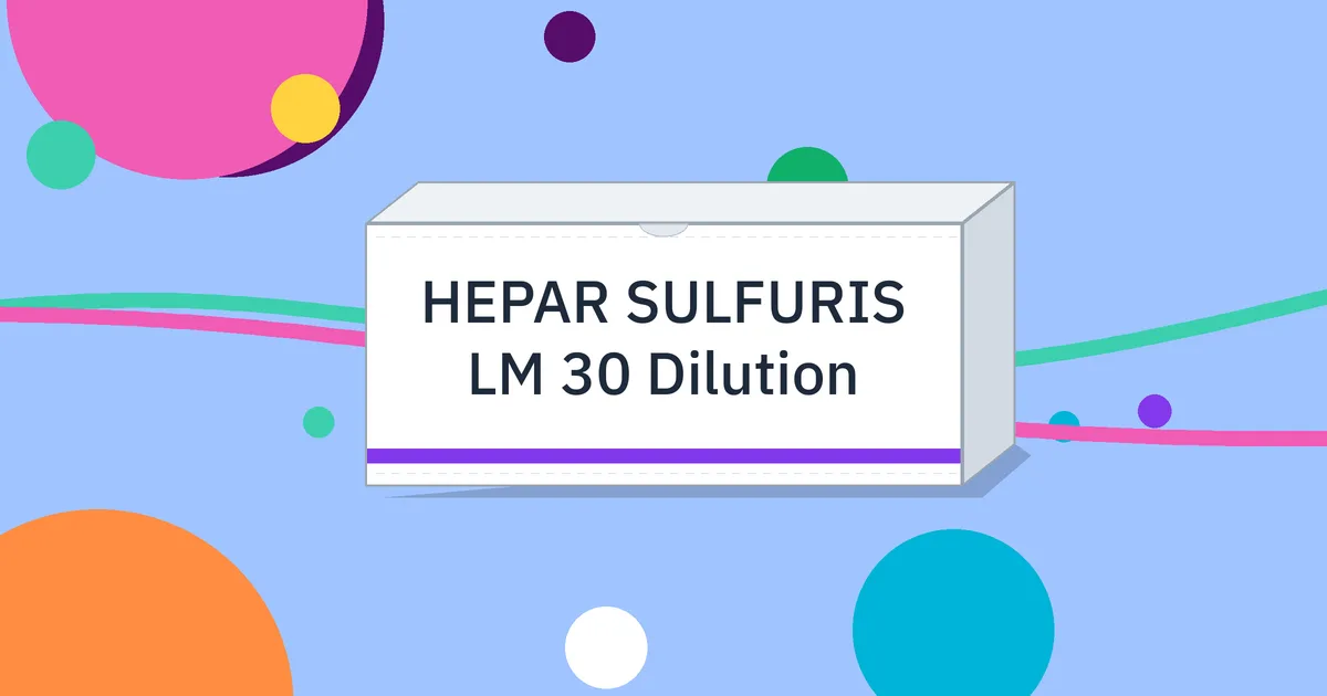 Symbolbild: Packung mit der Aufschrift HEPAR SULFURIS LM 30 Dilution (PZN 03504675) – Verfügbarkeit und Bezug in Apotheken in Frankfurt am Main