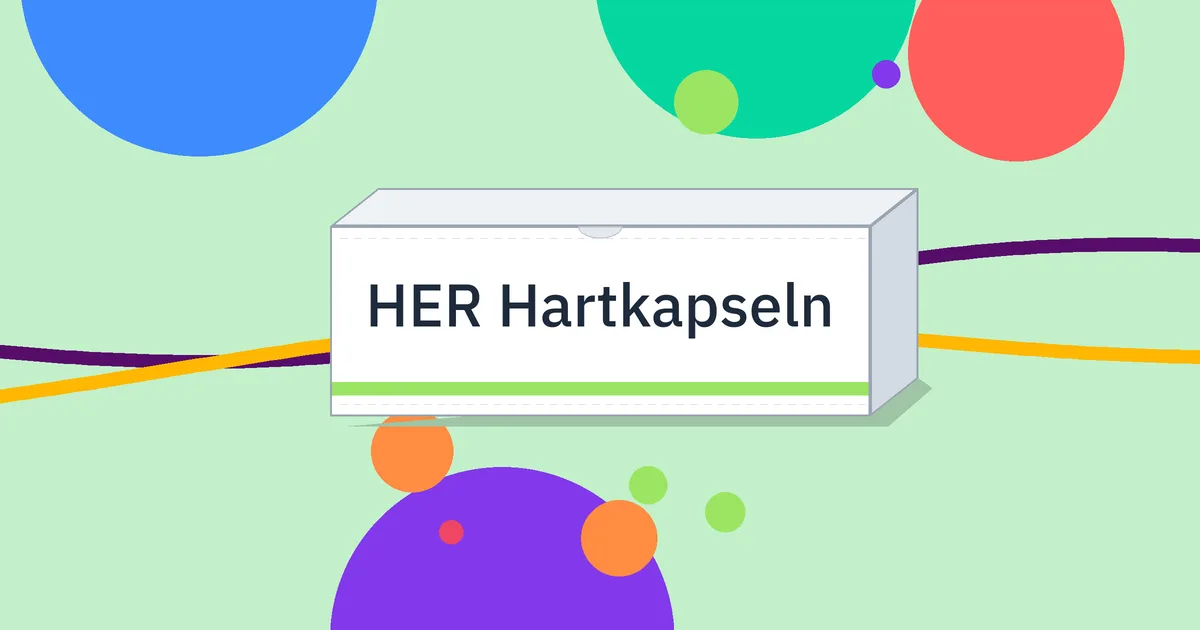 Symbolbild: Packung mit der Aufschrift HER Hartkapseln (PZN 20061972) – Verfügbarkeit und Bezug in Apotheken in Frankfurt am Main