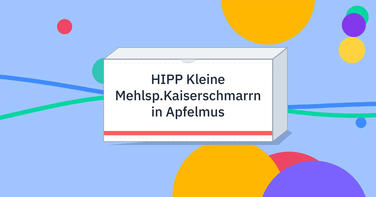Symbolbild: Packung mit der Aufschrift HIPP Kleine Mehlsp.Kaiserschmarrn in Apfelmus (PZN 01562007) – Verfügbarkeit und Bezug in Apotheken in Frankfurt am Main