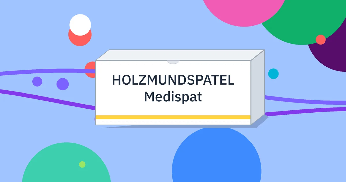 Symbolbild: Packung mit der Aufschrift HOLZMUNDSPATEL Medispat (PZN 04228987) – Verfügbarkeit und Bezug in Apotheken in Frankfurt am Main