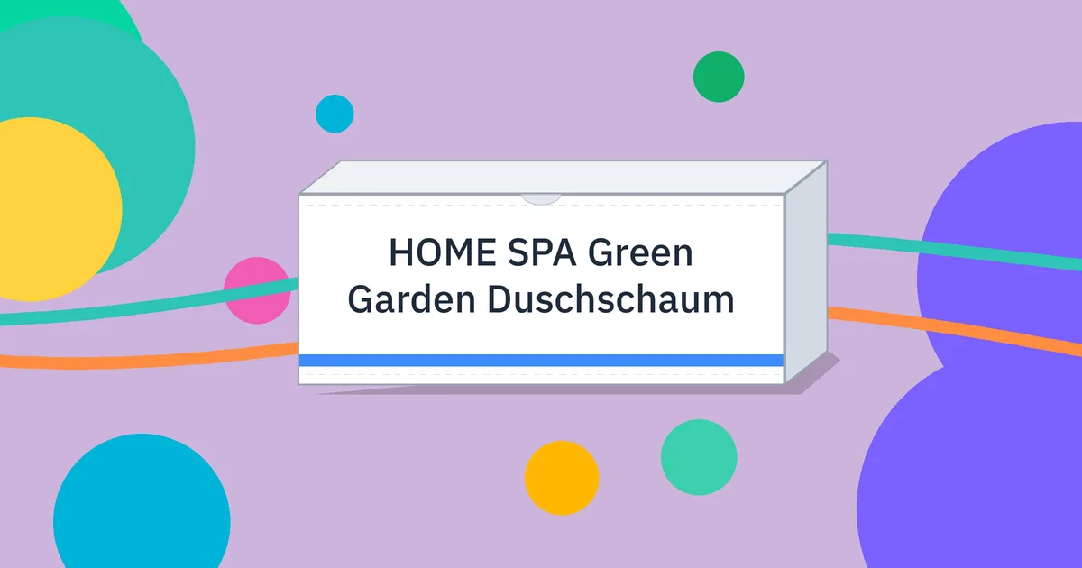 Symbolbild: Packung mit der Aufschrift HOME SPA Green Garden Duschschaum (PZN 18677967) – Verfügbarkeit und Bezug in Apotheken in Frankfurt am Main