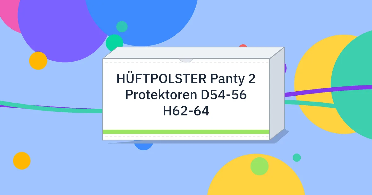 Symbolbild: Packung mit der Aufschrift HÜFTPOLSTER Panty 2 Protektoren D54-56 H62-64 (PZN 07002290) – Verfügbarkeit und Bezug in Apotheken in Frankfurt am Main