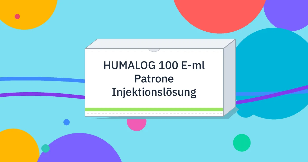 Symbolbild: Packung mit der Aufschrift HUMALOG 100 E-ml Patrone Injektionslösung (PZN 06571436) – Verfügbarkeit und Bezug in Apotheken in Frankfurt am Main