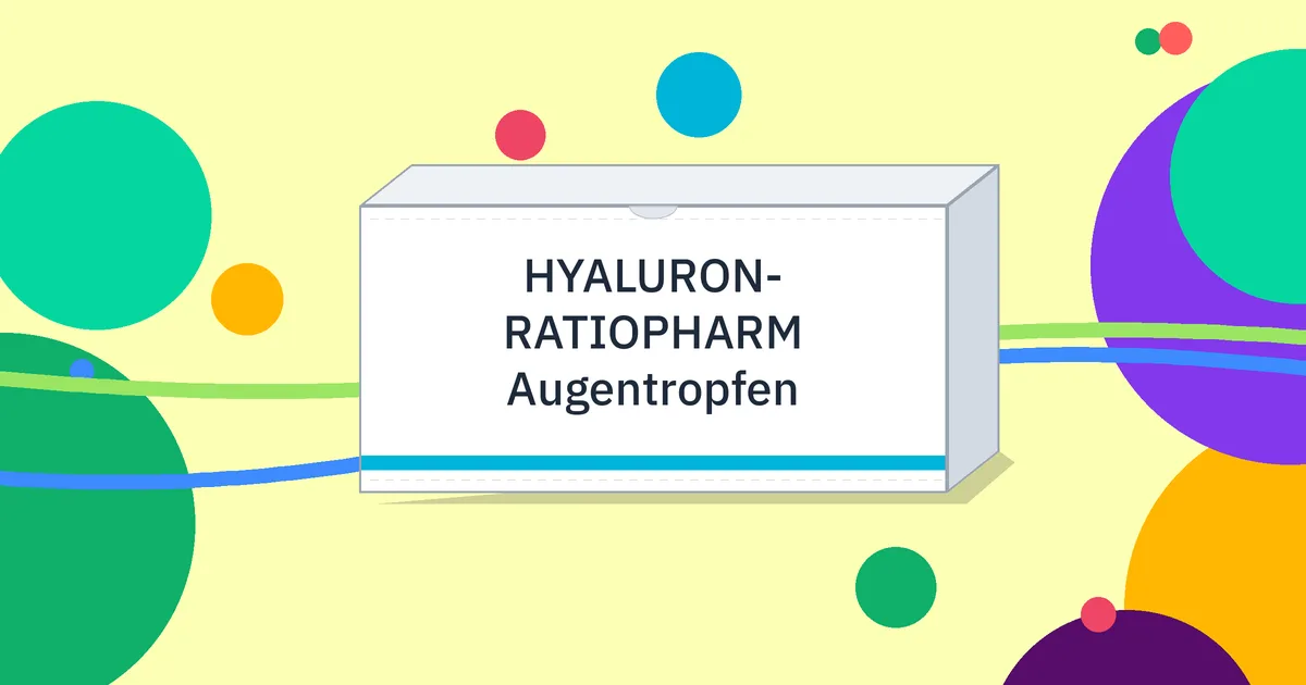 Symbolbild: Packung mit der Aufschrift HYALURON-RATIOPHARM Augentropfen (PZN 10810220) – Verfügbarkeit und Bezug in Apotheken in Frankfurt am Main