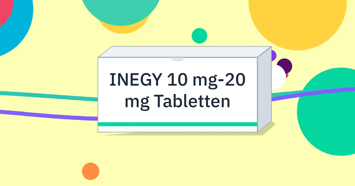 Symbolbild: Packung mit der Aufschrift INEGY 10 mg-20 mg Tabletten (PZN 00140296) – Verfügbarkeit und Bezug in Apotheken in Frankfurt am Main