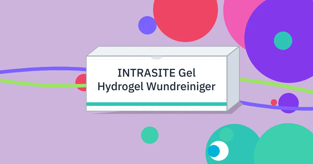 Symbolbild: Packung mit der Aufschrift INTRASITE Gel Hydrogel Wundreiniger (PZN 03303830) – Verfügbarkeit und Bezug in Apotheken in Frankfurt am Main