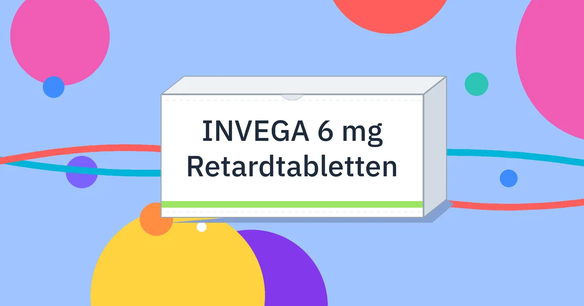 Symbolbild: Packung mit der Aufschrift INVEGA 6 mg Retardtabletten (PZN 04597443) – Verfügbarkeit und Bezug in Apotheken in Frankfurt am Main