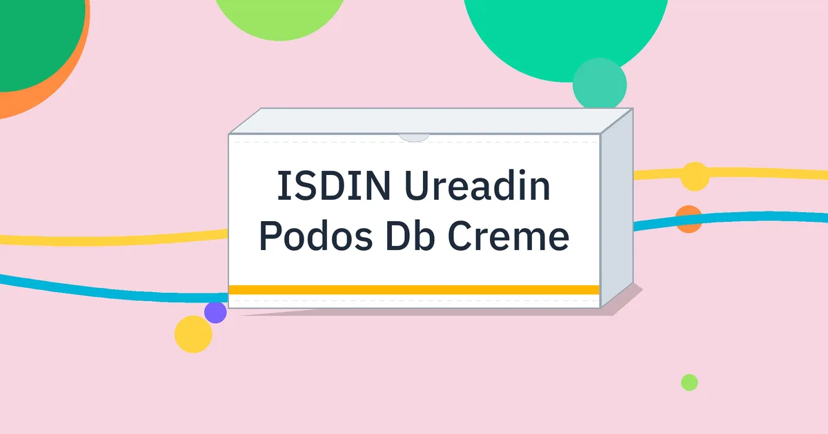 Symbolbild: Packung mit der Aufschrift ISDIN Ureadin Podos Db Creme (PZN 11549545) – Verfügbarkeit und Bezug in Apotheken in Frankfurt am Main