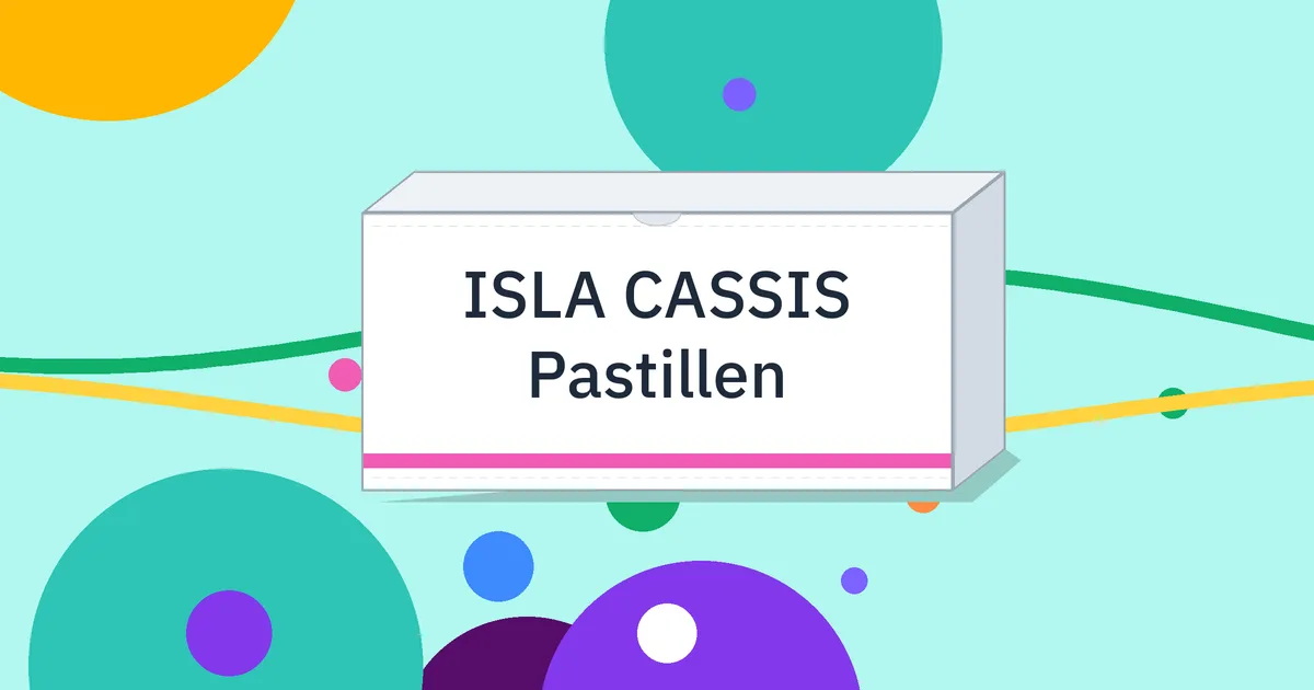 Symbolbild: Packung mit der Aufschrift ISLA CASSIS Pastillen (PZN 16958337) – Verfügbarkeit und Bezug in Apotheken in Frankfurt am Main
