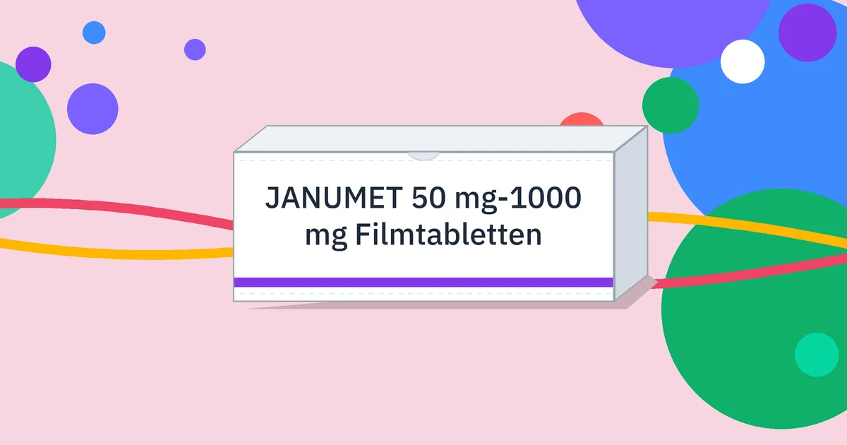Symbolbild: Packung mit der Aufschrift JANUMET 50 mg-1000 mg Filmtabletten (PZN 19112204) – Verfügbarkeit und Bezug in Apotheken in Frankfurt am Main