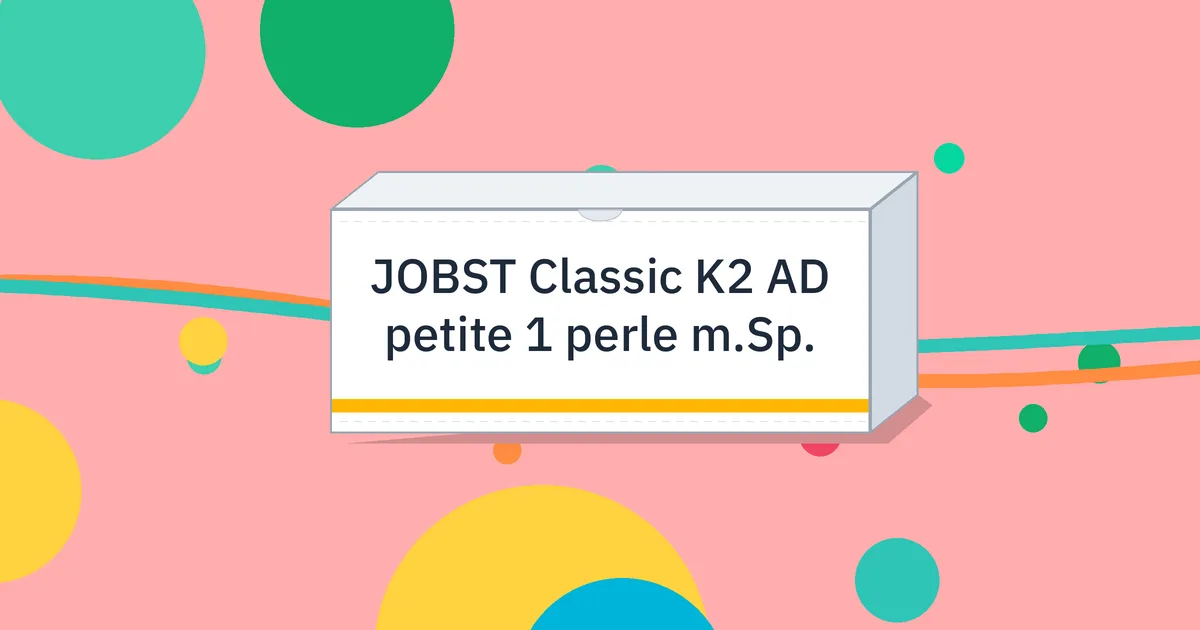 Symbolbild: Packung mit der Aufschrift JOBST Classic K2 AD petite 1 perle m.Sp. (PZN 11269604) – Verfügbarkeit und Bezug in Apotheken in Frankfurt am Main