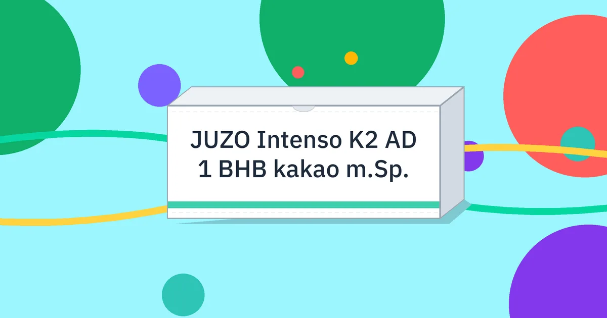 Symbolbild: Packung mit der Aufschrift JUZO Intenso K2 AD 1 BHB kakao m.Sp. (PZN 18613571) – Verfügbarkeit und Bezug in Apotheken in Frankfurt am Main