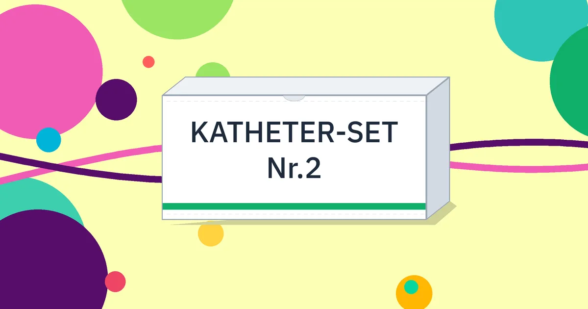 Symbolbild: Packung mit der Aufschrift KATHETER-SET Nr.2 (PZN 02441719) – Verfügbarkeit und Bezug in Apotheken in Frankfurt am Main