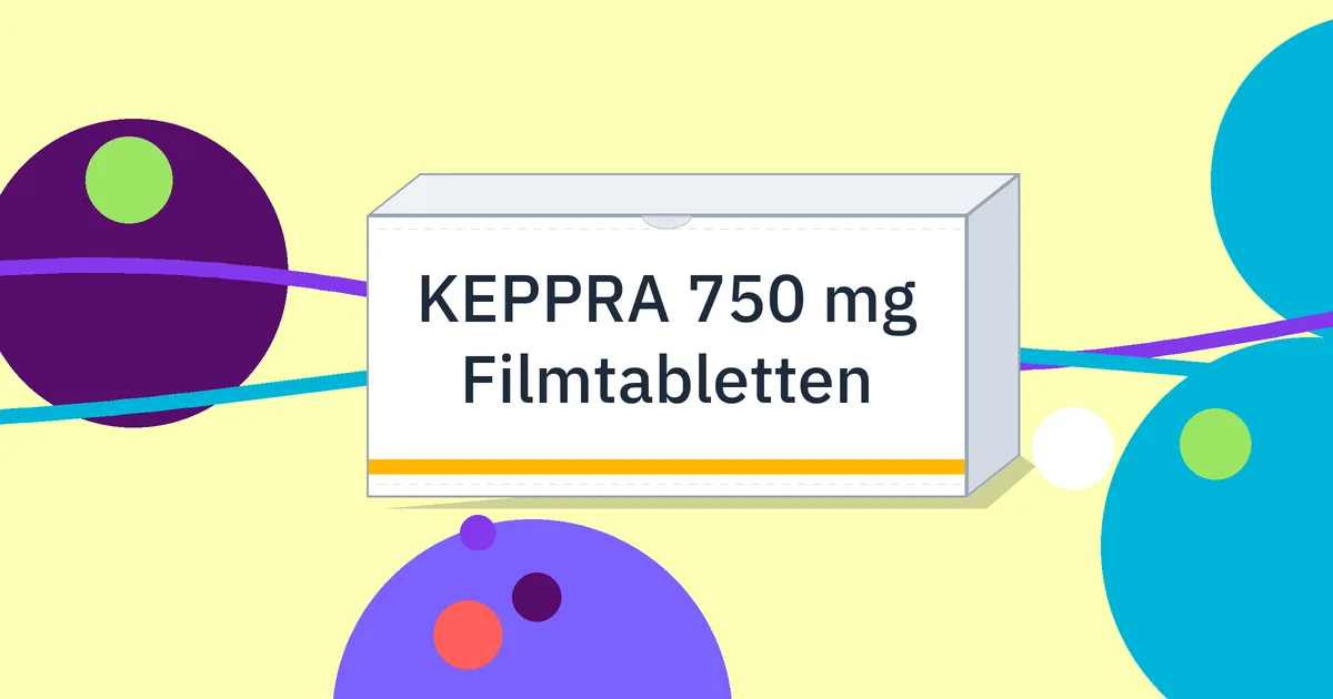 Symbolbild: Packung mit der Aufschrift KEPPRA 750 mg Filmtabletten (PZN 03412795) – Verfügbarkeit und Bezug in Apotheken in Frankfurt am Main
