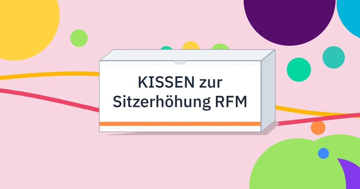 Symbolbild: Packung mit der Aufschrift KISSEN zur Sitzerhöhung RFM (PZN 18846855) – Verfügbarkeit und Bezug in Apotheken in Frankfurt am Main