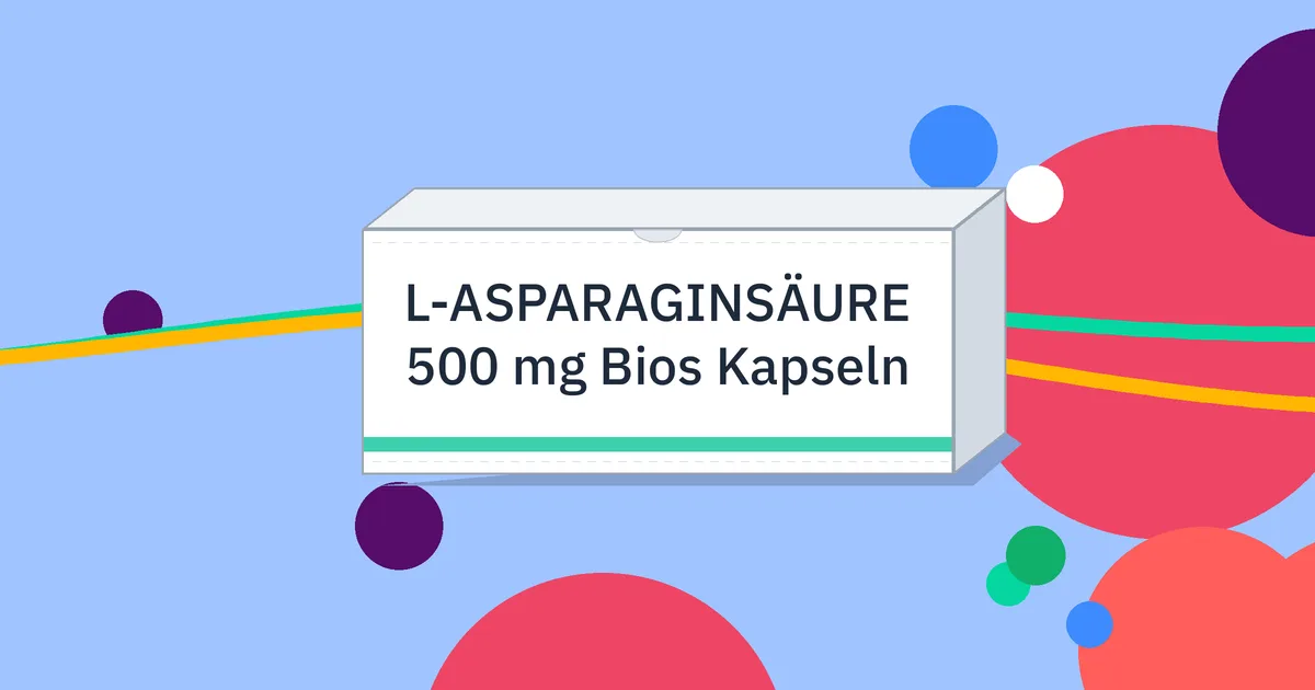 Symbolbild: Packung mit der Aufschrift L-ASPARAGINSÄURE 500 mg Bios Kapseln (PZN 04647112) – Verfügbarkeit und Bezug in Apotheken in Frankfurt am Main