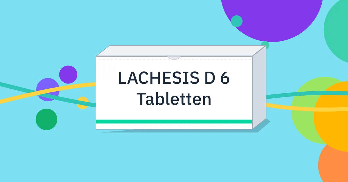 Symbolbild: Packung mit der Aufschrift LACHESIS D 6 Tabletten (PZN 01776240) – Verfügbarkeit und Bezug in Apotheken in Frankfurt am Main