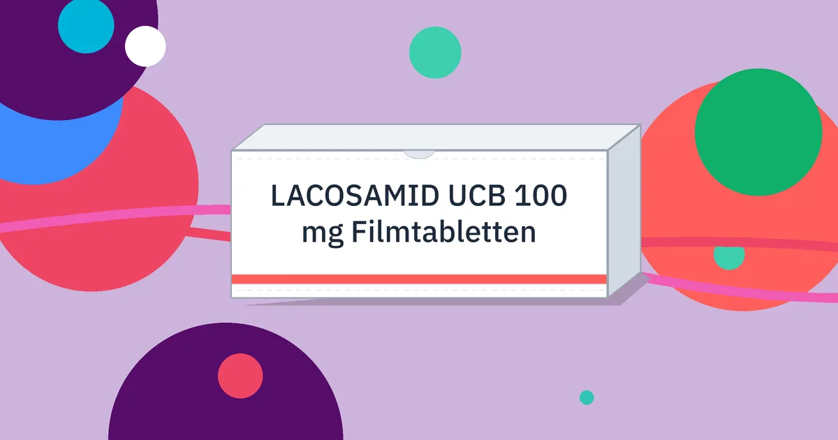 Symbolbild: Packung mit der Aufschrift LACOSAMID UCB 100 mg Filmtabletten (PZN 19150481) – Verfügbarkeit und Bezug in Apotheken in Frankfurt am Main