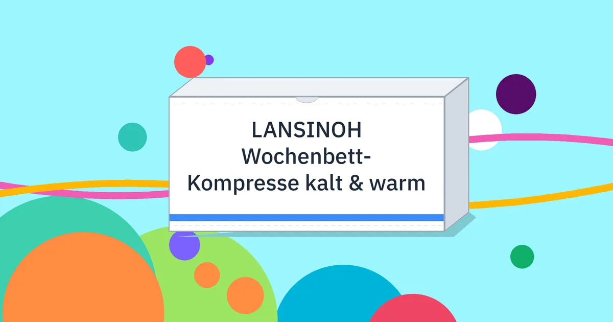 Symbolbild: Packung mit der Aufschrift LANSINOH Wochenbett-Kompresse kalt & warm (PZN 17507565) – Verfügbarkeit und Bezug in Apotheken in Frankfurt am Main
