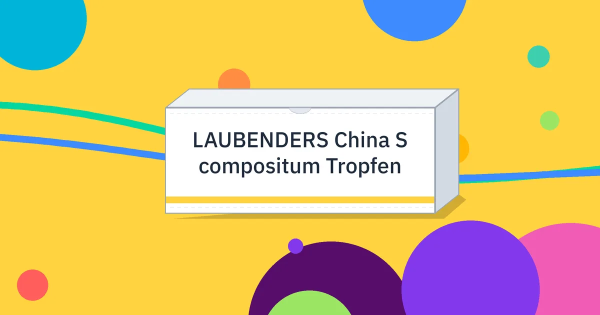Symbolbild: Packung mit der Aufschrift LAUBENDERS China S compositum Tropfen (PZN 19999934) – Verfügbarkeit und Bezug in Apotheken in Frankfurt am Main
