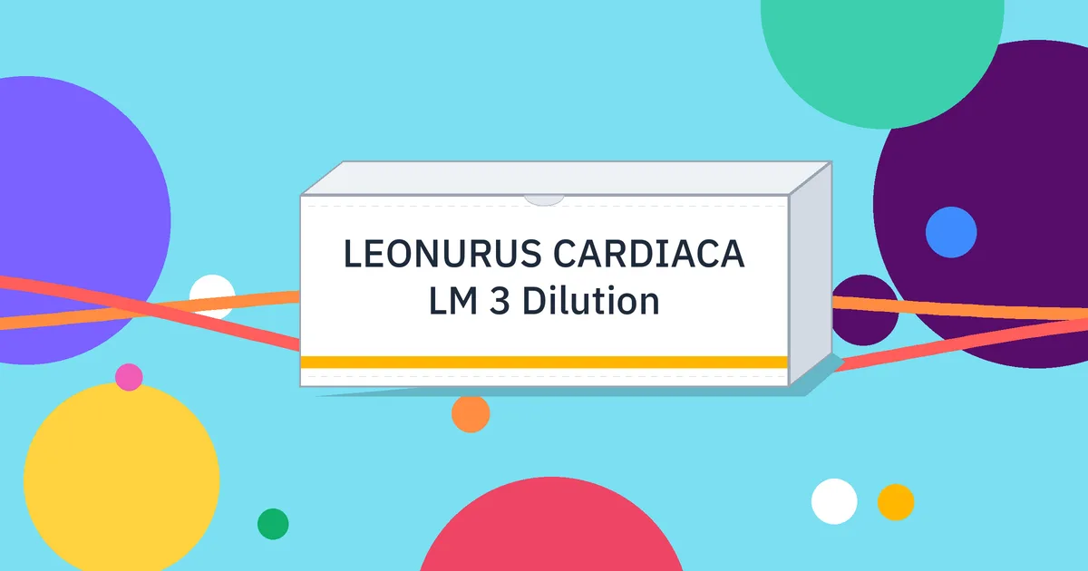Symbolbild: Packung mit der Aufschrift LEONURUS CARDIACA LM 3 Dilution (PZN 13525796) – Verfügbarkeit und Bezug in Apotheken in Frankfurt am Main