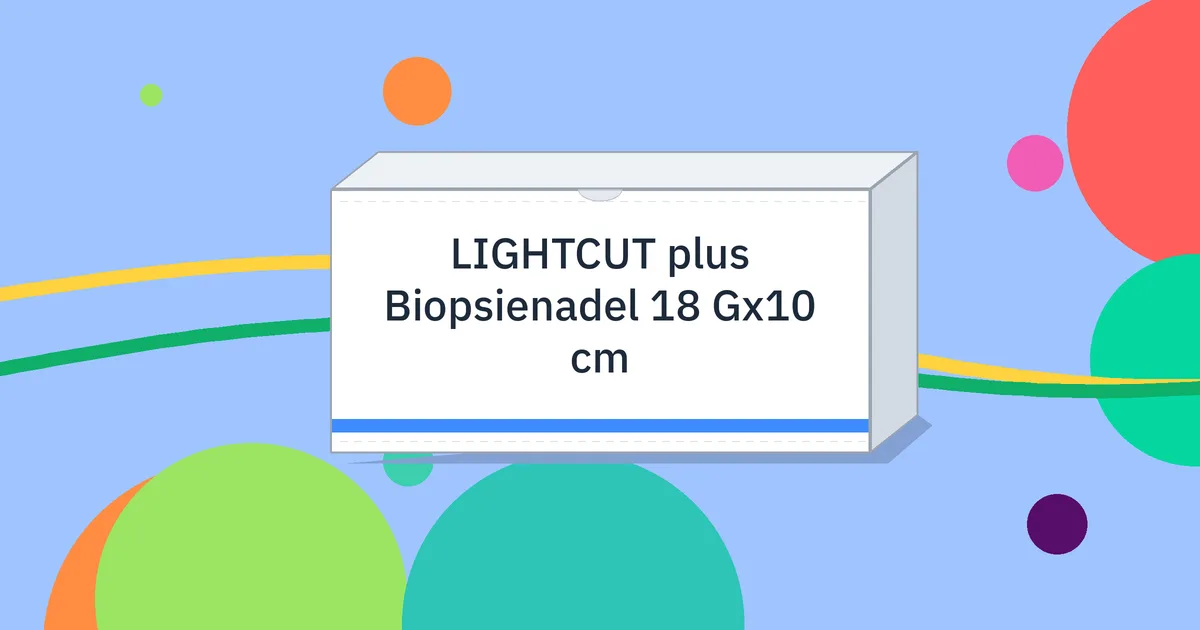 Symbolbild: Packung mit der Aufschrift LIGHTCUT plus Biopsienadel 18 Gx10 cm (PZN 16922084) – Verfügbarkeit und Bezug in Apotheken in Frankfurt am Main