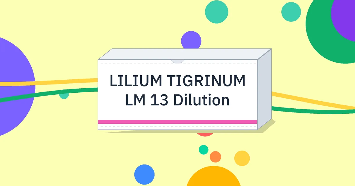 Symbolbild: Packung mit der Aufschrift LILIUM TIGRINUM LM 13 Dilution (PZN 12931123) – Verfügbarkeit und Bezug in Apotheken in Frankfurt am Main