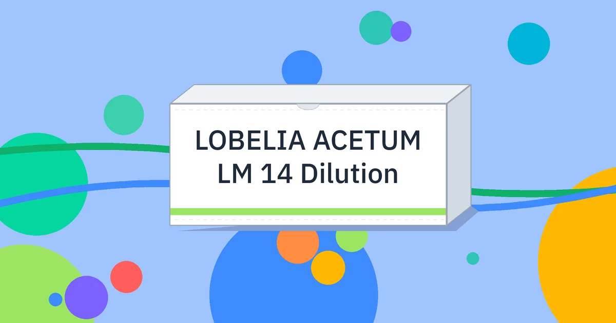 Symbolbild: Packung mit der Aufschrift LOBELIA ACETUM LM 14 Dilution (PZN 13532477) – Verfügbarkeit und Bezug in Apotheken in Frankfurt am Main